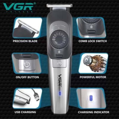 VGR V-937 Professional Rechargeable Electric Hair Trimmer Shaver Shop ...